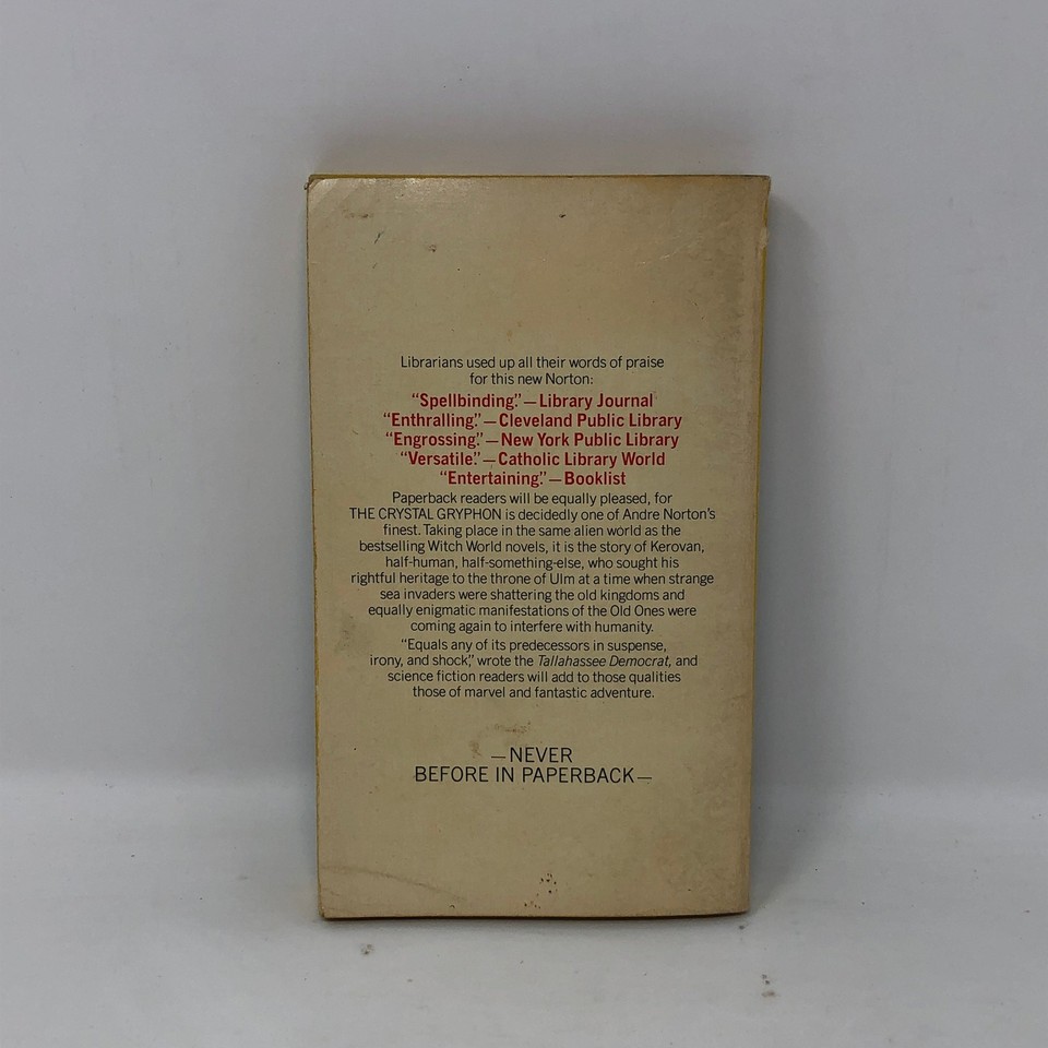 DAW NO 75 The Crystal Gryphon Andre Norton PB Paperback Good Science ...