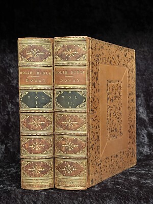 1610 FIRST ED Roman Catholic BIBLE Old Testament ENGLISH Doway FINE ...