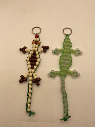 2 Cute Hand-crafted Bead Alligator Keychains | eBay