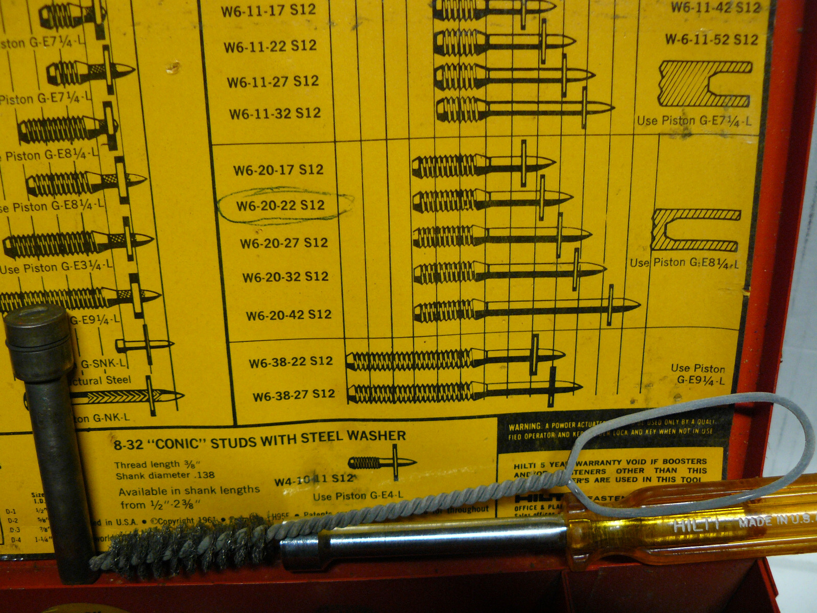 HILTI DX100L SINGLE SHOT GUN POWDER ACTUATED CONCRETE/STEEL NAIL GUN | eBay