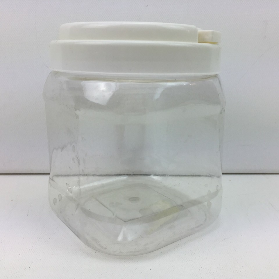 Clear Plastic Square Food Storage Container With Handle Lid | eBay