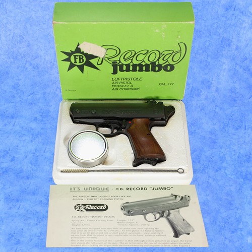Vintage RECORD JUMBO in BOX Pellet Air Gun/Pistol GERMANY Working RARE ...