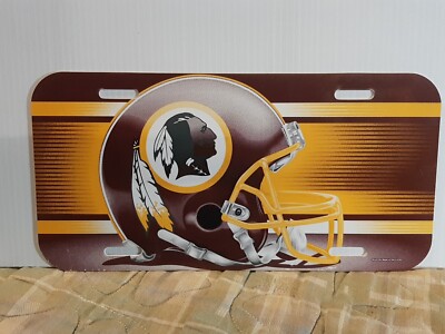 WASHINGTON REDSKINS VINTAGE PLASTIC AUTO TAG LICENSE PLATE (NOT PERFECT ...