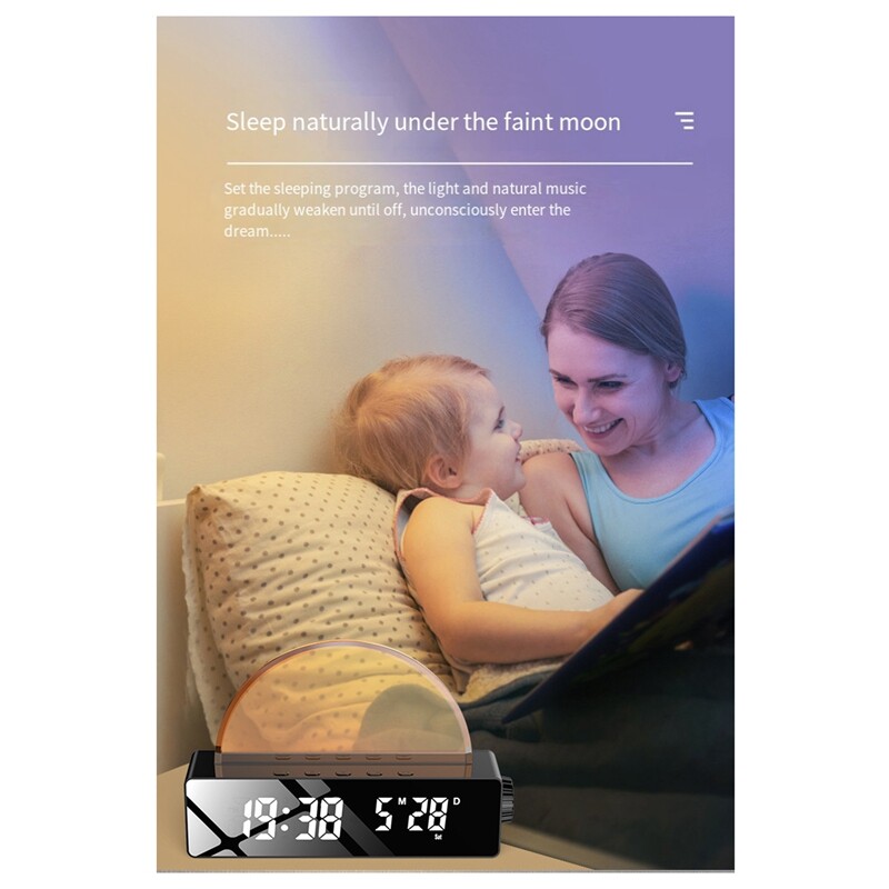 Sunrise Lamp Sunrise Alarm Clock, Light Dawn Simulator, Bedside Sun ...