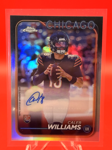 CALEB WILLIAMS Rookie Refractor Auto RC 2024 Topps Chrome Football ...