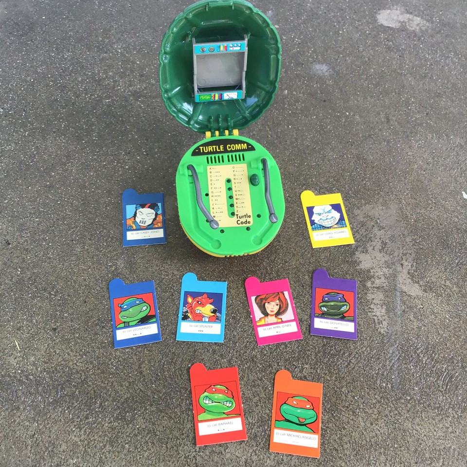Teenage Mutant Ninja Turtles Communicator + 8 Cards VTG Rare 1991 ...