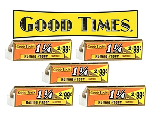5x Good Times 1 1/4" 1.25 Rolling Papers GREAT DEAL! 24 Lvs/Pk *USA ...