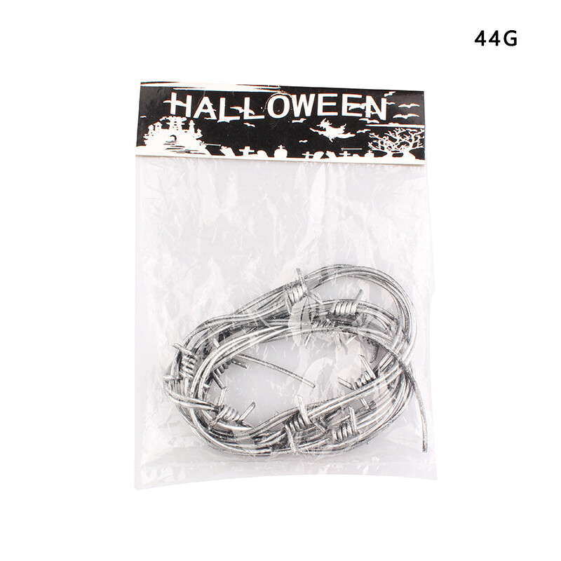 Creepy Imitation Horror Barbed Wire Silver Fake Halloween Party Decor ...