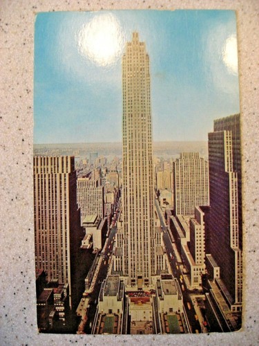 Vtg Rockefeller Center Post Card - Addressed and Stamped - 3c Liberty ...