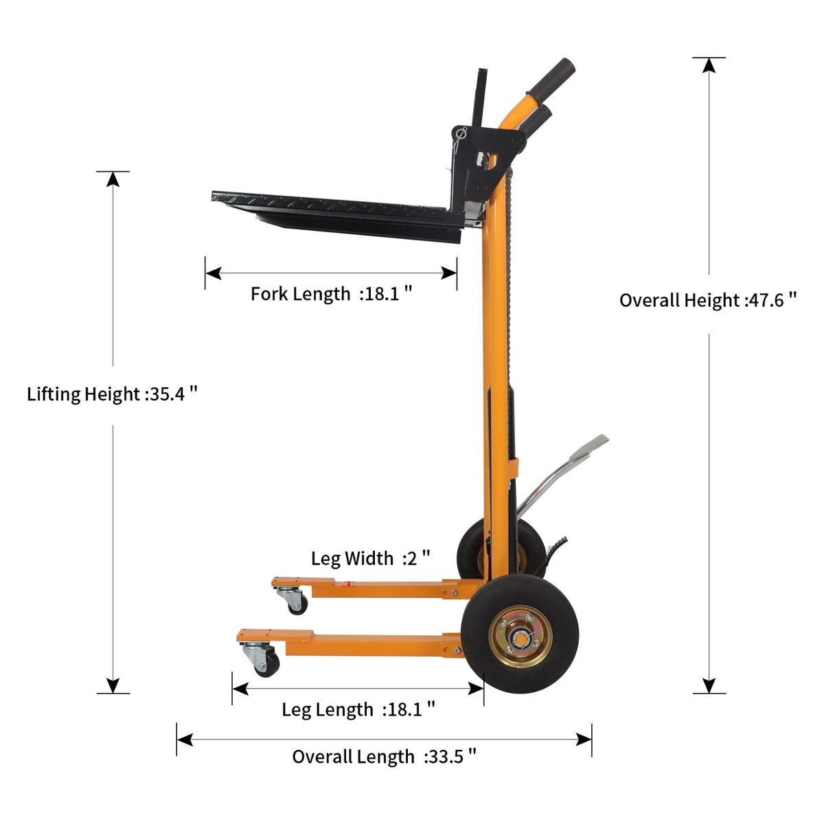 Hydraulic Lift Table Xilin Manual Pallet Lifter - 440LB Capacity Hand ...
