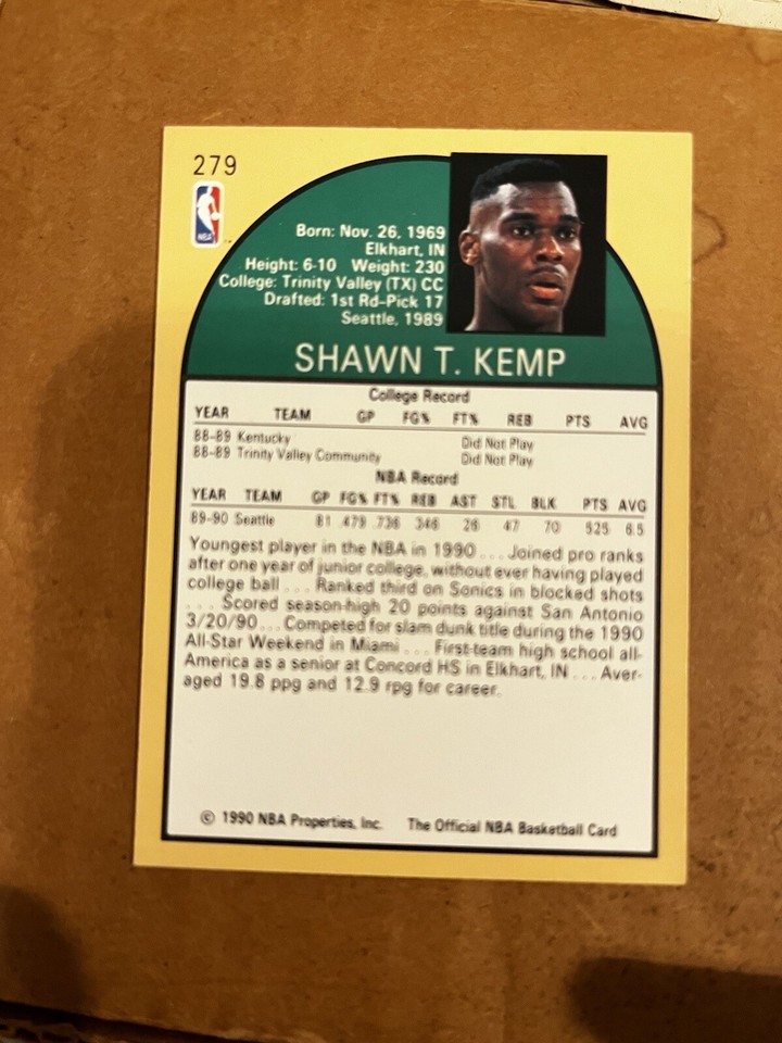 Shawn Kemp Rookie Card! with Error green dot! | eBay