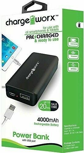 Chargeworx Power Bank 4000mah Rechargeable Battery for sale online | eBay