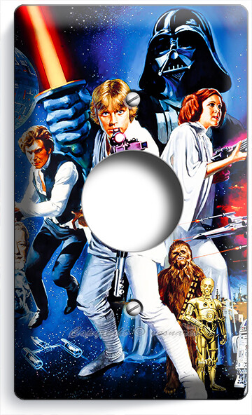 RETRO 1977 FIRST STAR WARS LUKE SKYWALKER LIGHT SWITCH OUTLET WALL ...