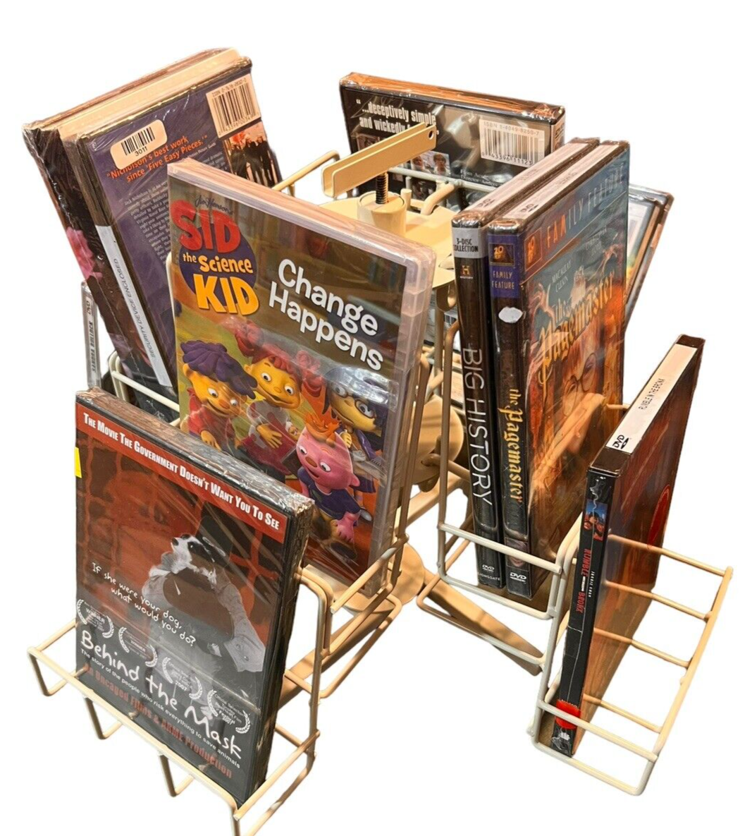 Commercial Grade CD/DVD Spinner Display Rack - Heavy Duty & Space ...