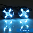 1Pair Car Front LED Projector Lens Round Spot Fog Lamps Adjustable ...