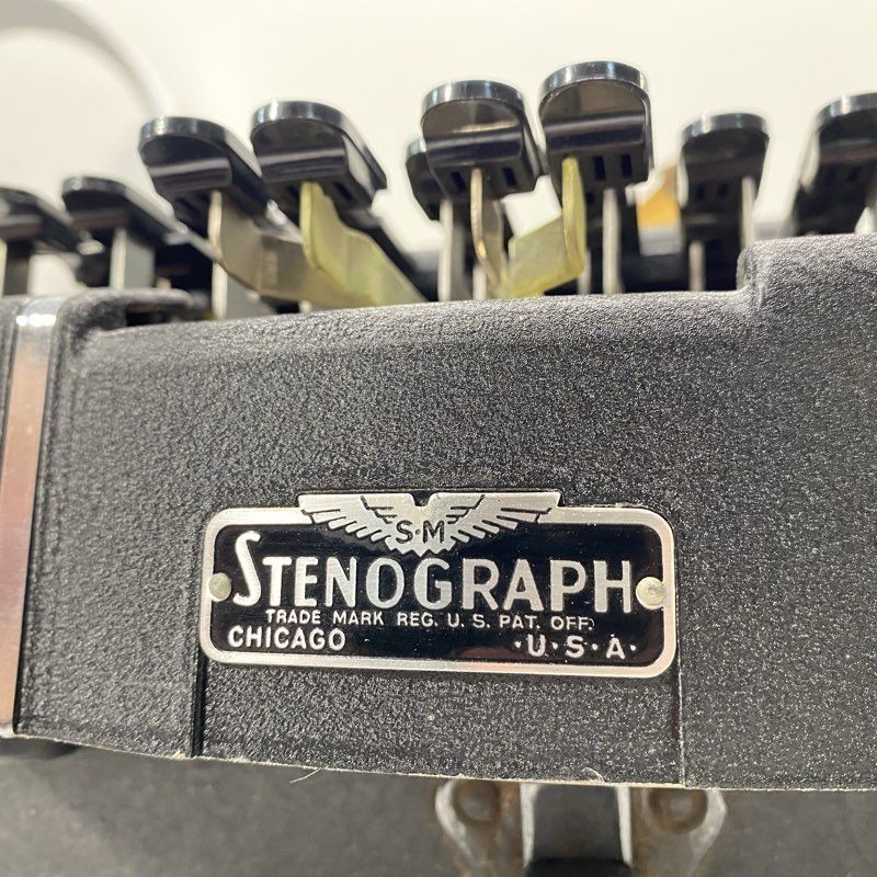 Stenograph Black Standard Manual Vintage Steno Machine W Case USA | eBay