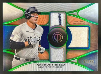 2025 Topps Tribute Anthony Rizzo Triple Jersey Bat Green #53/99 Yankees ...