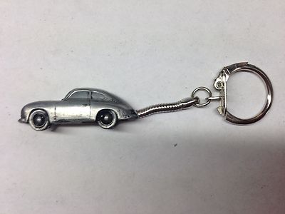 german sports car 356A ref183 Pewter Effect 3D Car on a snake keyring ...