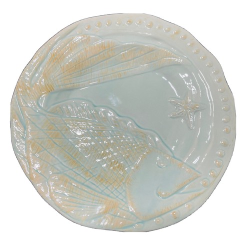 Diane Blue Sky Ceramic Magic Sea 2012 Fish and starfish Plate Beautiful ...