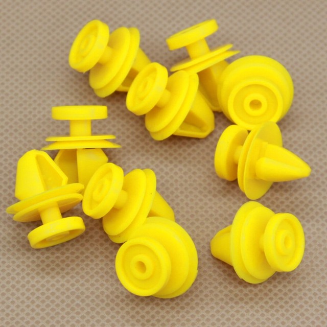 10 FOR JAGUAR Rocker Moulding Retainer Clips C2D5807 Yellow Nylon | eBay