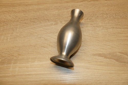 Zinnvase Feinzinn Punze Engel - Zinn 95 % gebraucht Vase Stempel ...