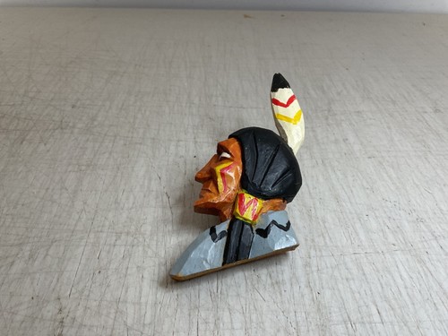 Vintage Hand Carved Wooden Native American Neckerchief Slide Boy Scout ...