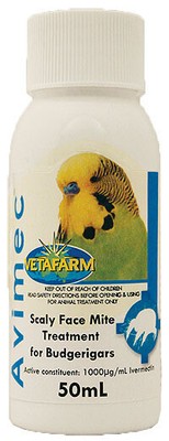 Vetafarm Avimec 50ml Scaly Face Mite Treatment for Budgies | eBay