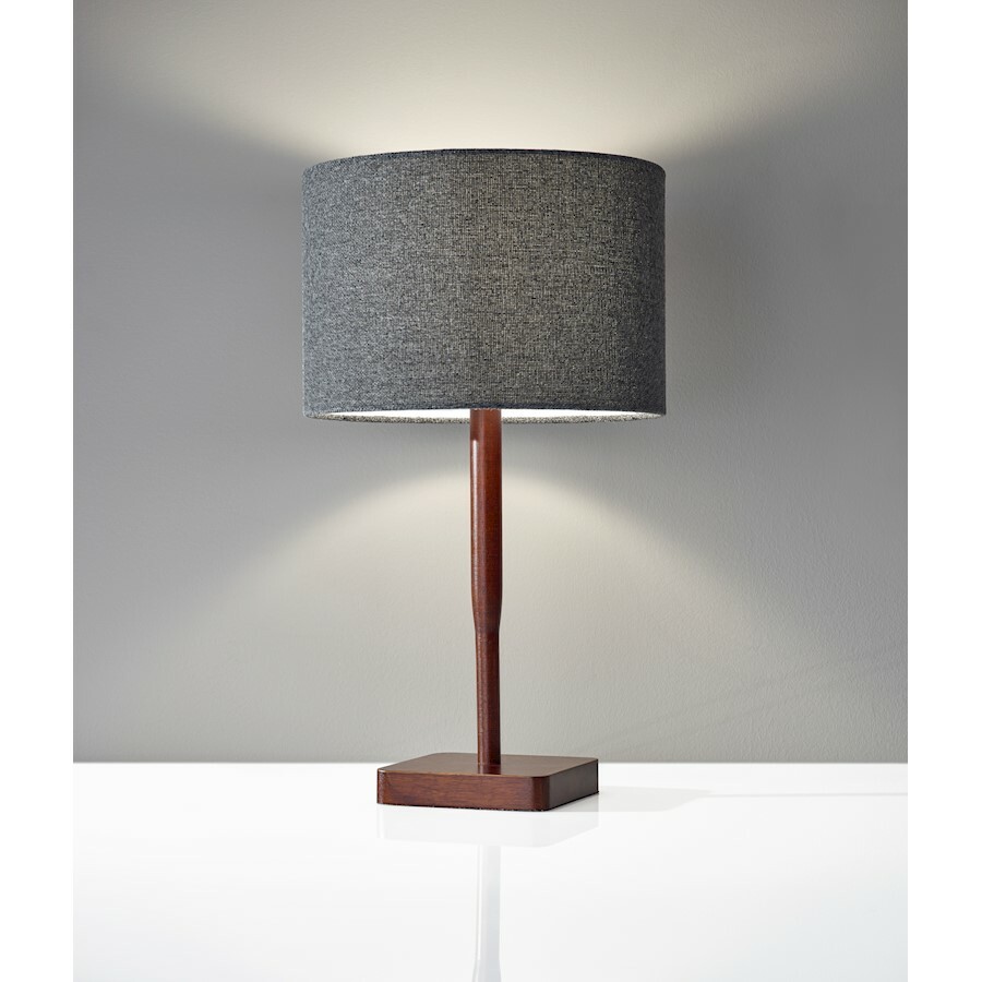 Adesso Ellis Table Lamp, Walnut Rubber Wood - 4092-15 | eBay
