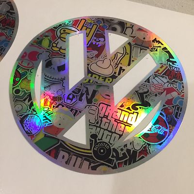 CHROME OIL SLICK StickerBomb 4" Euro Vinyl Decal Sticker JDM | eBay