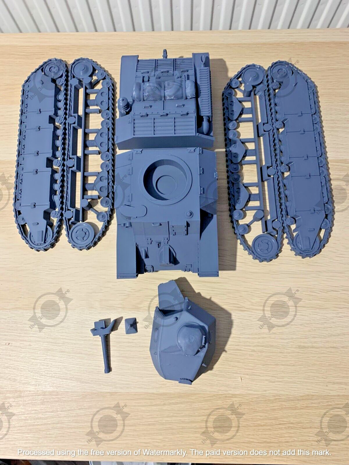 WW2 FRANCE RENAULT D2 MODEL 1938, APX-4, 3D PRINTED, MANY SCALES ...