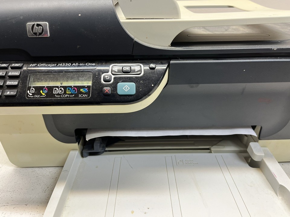 HP OfficeJet J4550 All-In-One Inkjet Printer Tested & Working. no ink ...