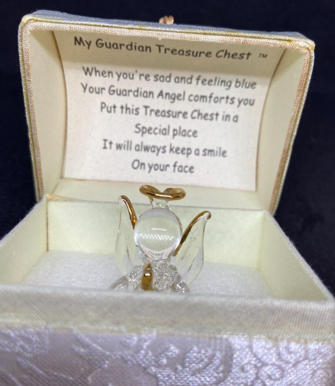 Guardian Angel Treasure Chest w/ Prayer/Poem Christian Keepsake ...