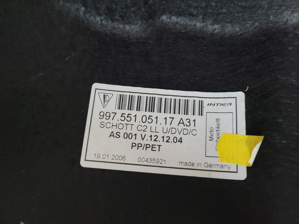 🏁 Porsche Cayman 987 Black Front Trunk Boot Luggage Compartment Carpet ...