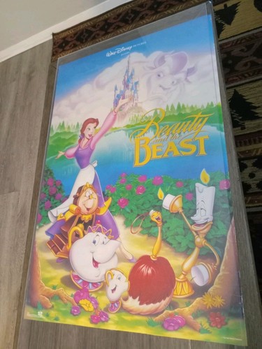 Vintage Beauty And The Beast Movie Poster #1989 Walt Disney Printed USA ...
