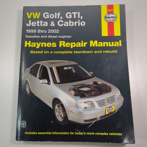 VW GOLF GTI JETTA & CABRIO 1999 THRU 2002 HAYNES REPAIR MANUAL | eBay
