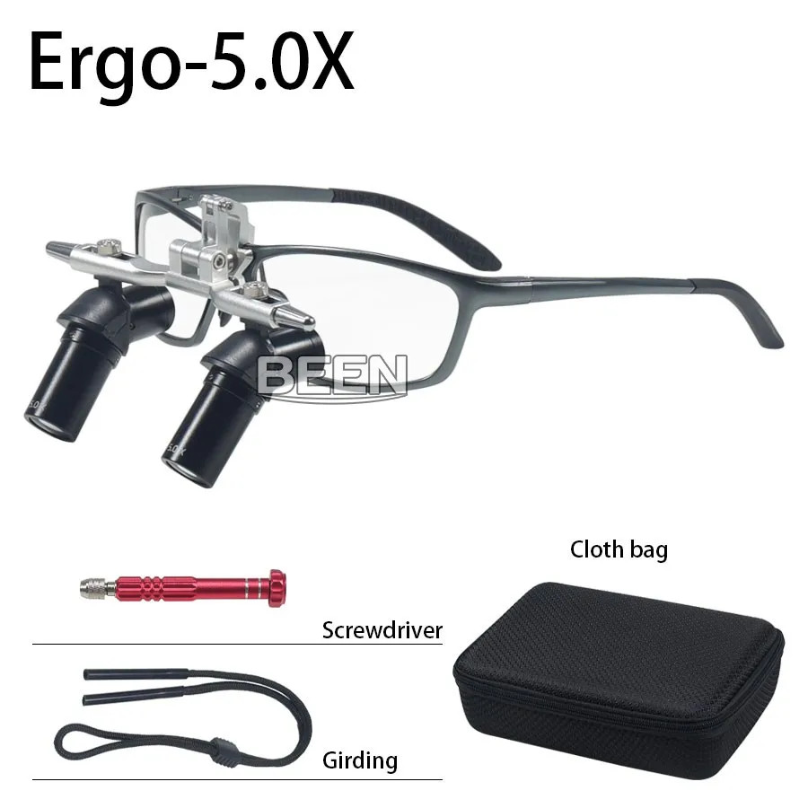 48° Ergo Dental Loupes 4X 5X 6X Magnifier Glass Adjustable | eBay