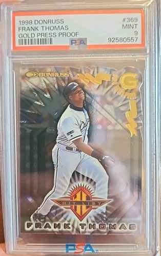 1998 Donruss - Hit List Frank Thomas #369 Press Proof Gold /500 for ...