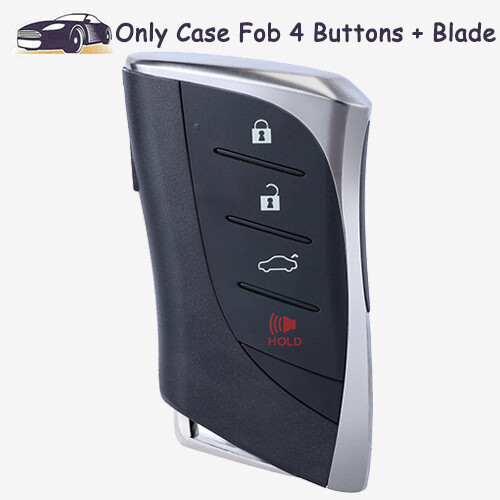 Smart Remote Key Case Shell Fob 4 Buttons for 2018-2021 Lexus LS500 ...