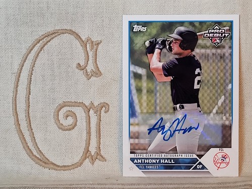 Anthony Hall, New York Yankees, 2023 Topps Pro Debut Autograph PD-13 ...