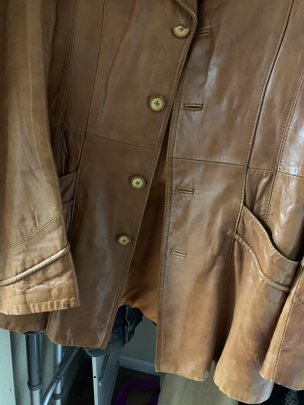 Wilson Awesome 1970’s Real Brown Leather Coat - Gem