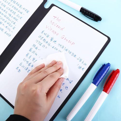 A5 Whiteboard Notebook 1PC Folded Memo Whiteboard Leather Message Board ...