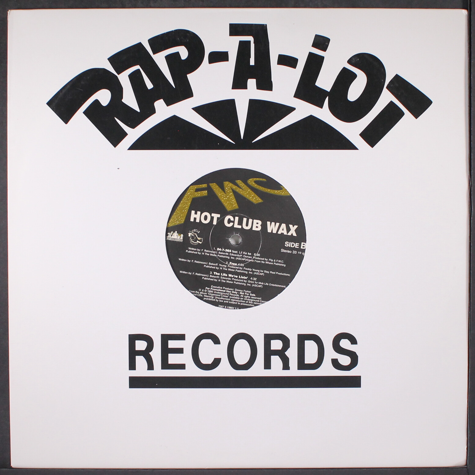 FWC: hot club wax RAP-A-LOT 12" Single 33 RPM | eBay