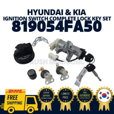 GENUINE OEM Hyundai Kia Ignition Switch Complete Lock Key Set (2+6Pin ...