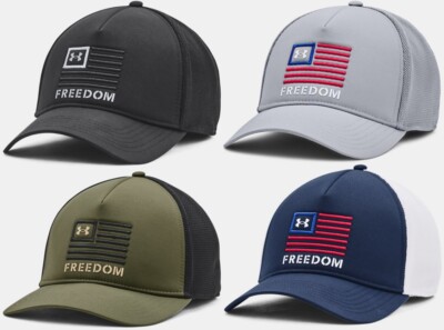 Under Armour Men's UA Freedom Mesh Trucker Hat Adjustable Snapback Cap ...