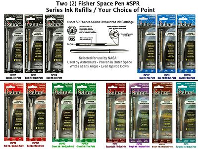 Two (2) Fisher Space Pen SPR Series Ink Cartridges / Your Choice of ...