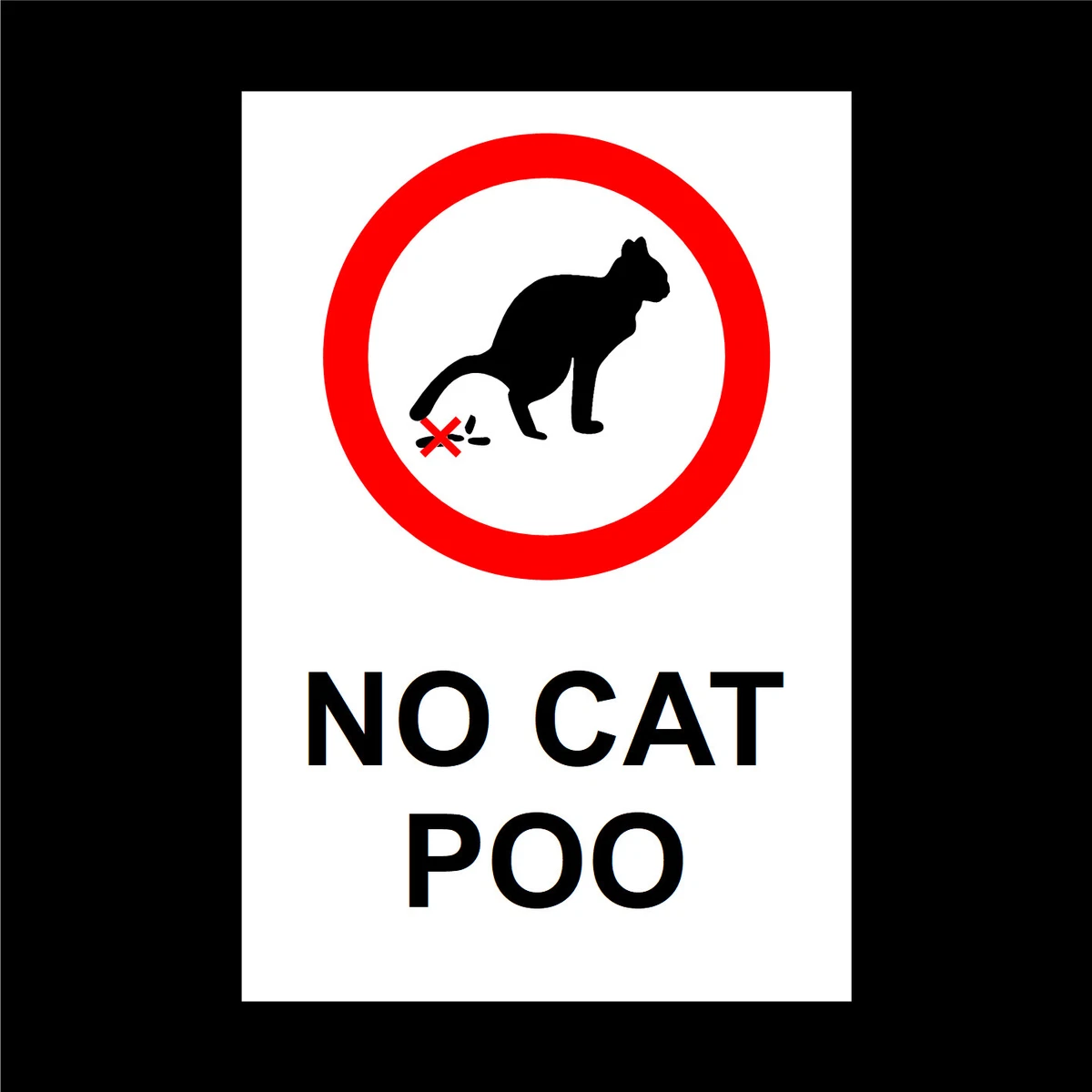 No Cats Sign