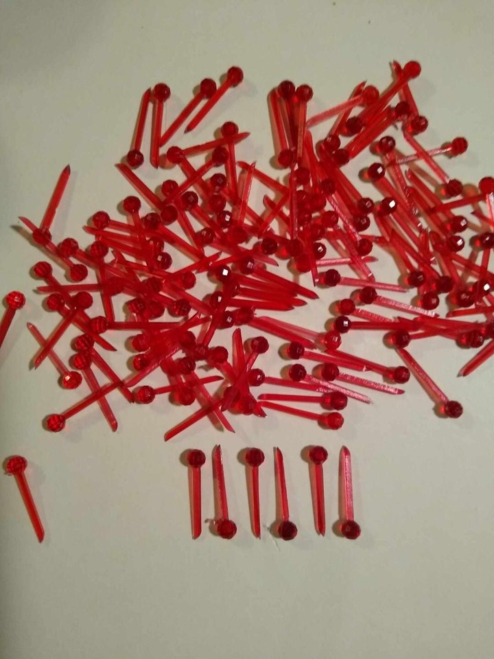 Vintage Dark Red Round Small 5mm Globe Pin Lights Bulbs Ceramic ...