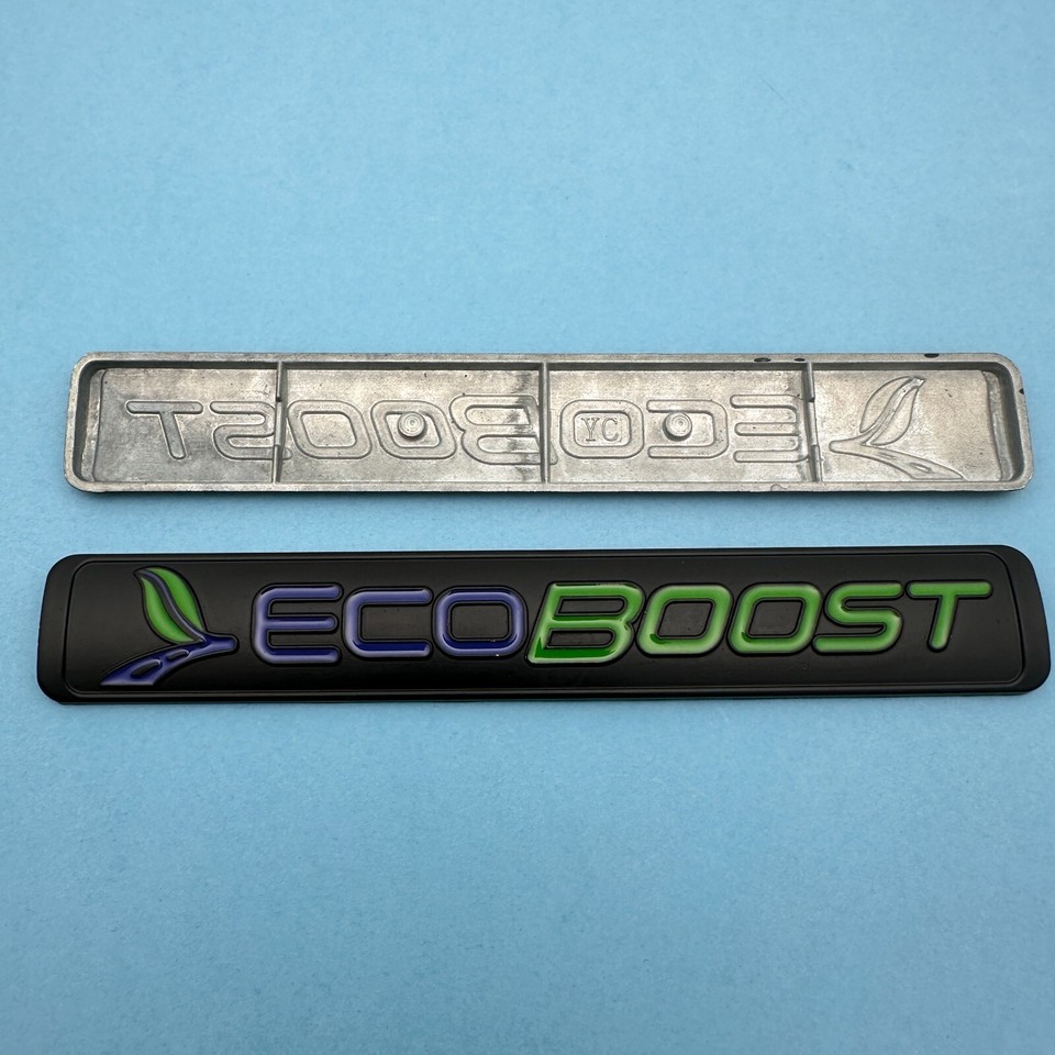 2X 3D ECO-BOOST Emblem Nameplate For ECO-BEAST Badge Black Green Purple ...