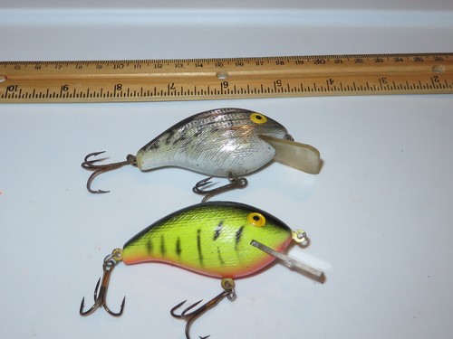 Lot of 2 Rebel Mini R Crankbait Lures Chrome Chart | eBay