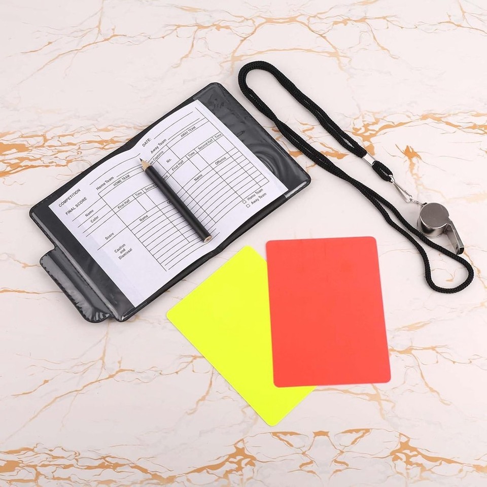 Soccer Referee Kit Warning Football Referee Kit Yellow Red Cards ...